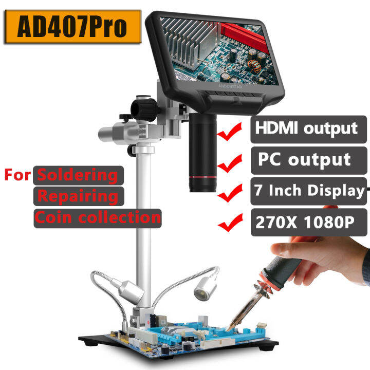 Andonstar AD407 PRO Microscope 7inch LCD Display Industrial Microscopes ...