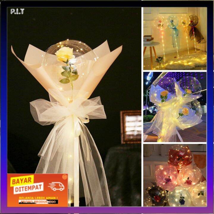 Bucket Balon PVC Balon BOBO Bucket Balon Bunga mawar Bucket Balon ...