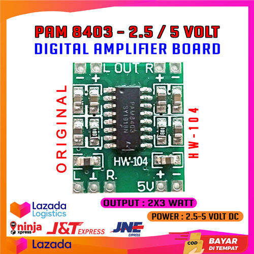 PAM8403 class-d HW-104 mini amplifier 5v | Lazada Indonesia