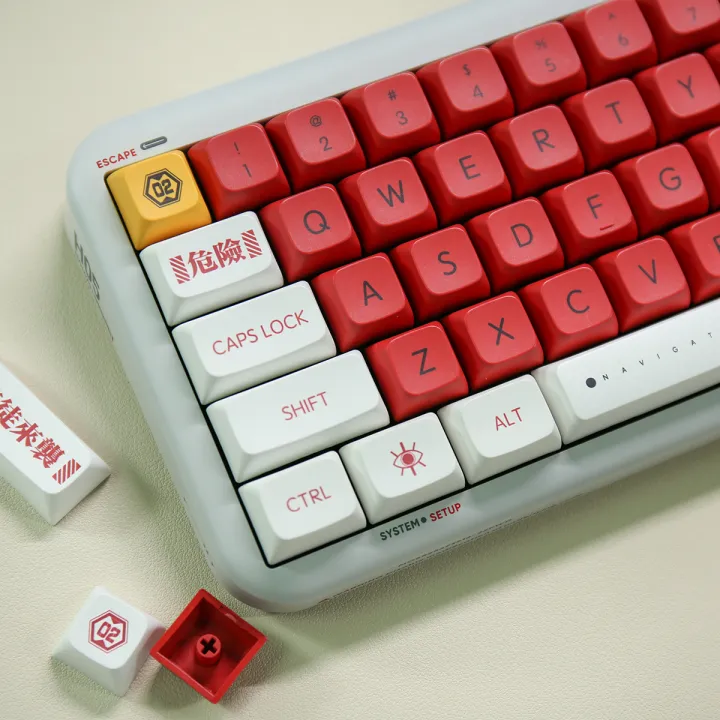 Evangelion EVA-02 Keycaps 138 Keys XDA Profile PBT Dye Subbed Keycaps ...