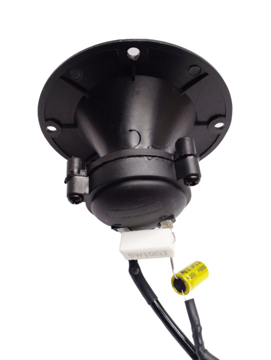 MICRO PC PIEZO TWEETER SPEAKER, 500W 90mm ROUND 4-HOLE, 2.2uF CAPACITOR ...