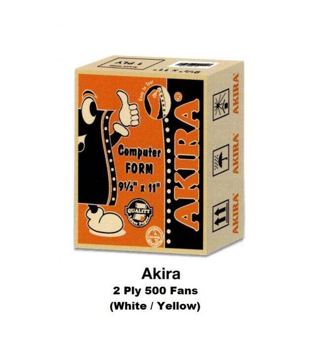 (500 / 1000 Fans) Akira 2 Ply NCR Paper Computer Form (WHITE / YELLOW ...