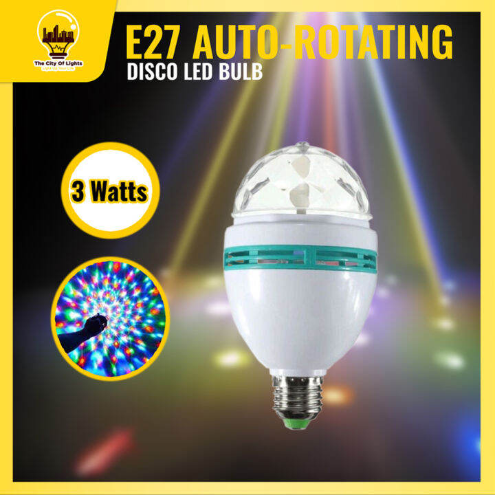 TCLS Disco LED Bulb Auto Rotating Stage Dancing Light E27 | Lazada PH