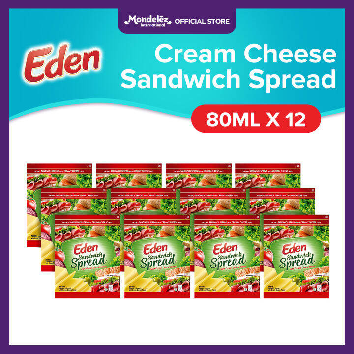 Eden Sandwich Spread Pouch - Cream Cheese Flavor 80ml Rich, Creamy ...