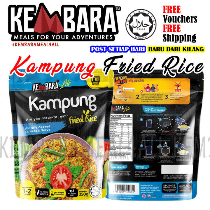 Kembara Meal Lite Kampung Fried Rice (READY-TO-EAT) | Lazada