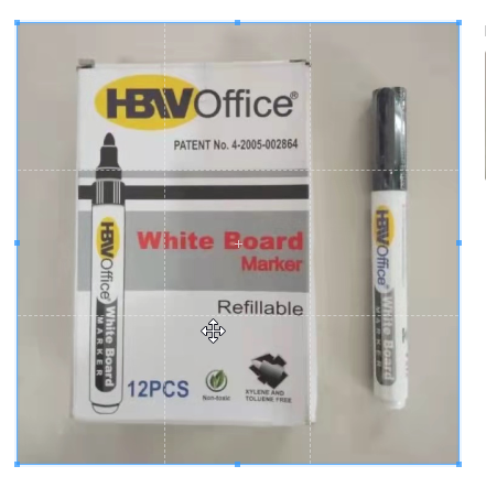 Double H 12pcs/1box HBW White Board Marker Black Ink Refillable ...