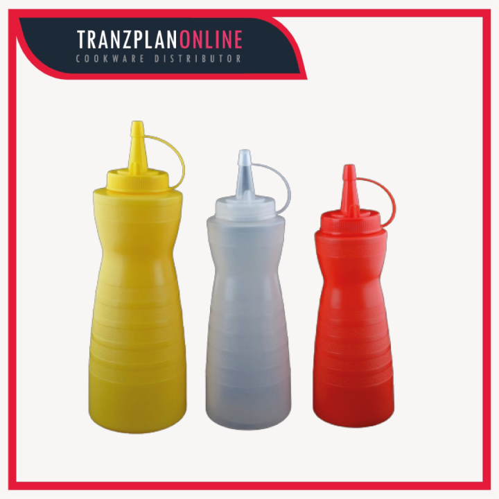 JD Plastic Squeeze Sauce Bottle Mustard Ketchup Chili Sauce Bottle ...