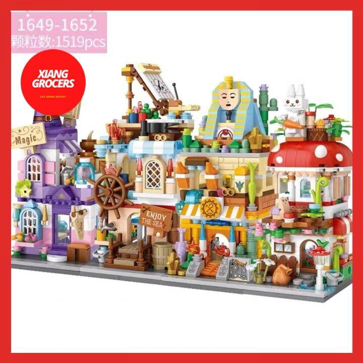 LOZ MINI Nano Diamond Creative Brick Street Building Block 1649 1650 ...