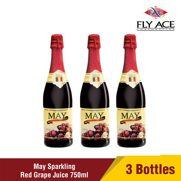 May Sparkling Red Grape Juice 750ml x 3 | Lazada PH