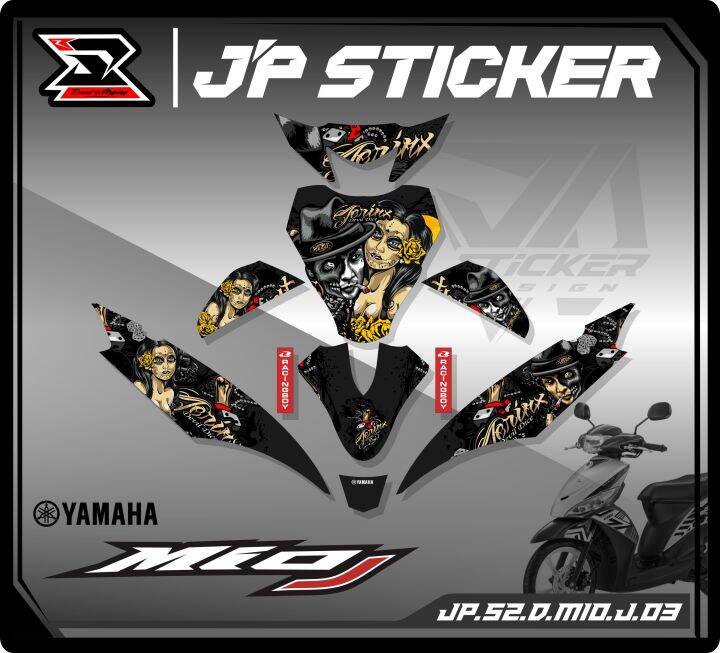 Mio Sticker Decal Fullbody Mio J - Stiker Striping Pelindung Body Motor ...