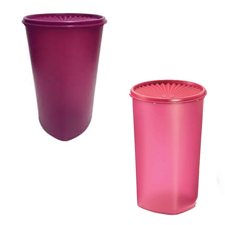 Tupperware Deco Canister / One Touch 3.8L Purple / Red / Orange - 1pc ...