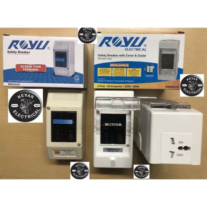 ROYU SAFETY BREAKER WITH ENCLOSURE OUTLET 15A 20A 30A 40A 60A with ... ROYU SAFETY BREAKER WITH ENCLOSURE OUTLET 15A 20A 30A 40A 60A with ...