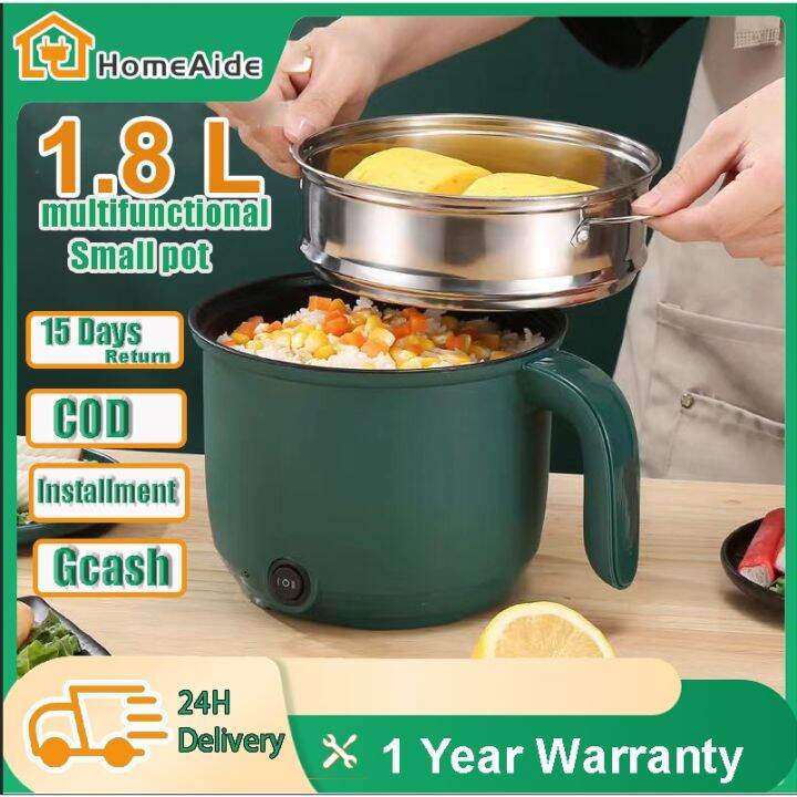1.8L Mini Rice Cooker Multi-function Cooker Non-stick Inner pot Electric Heating Pot | Lazada PH