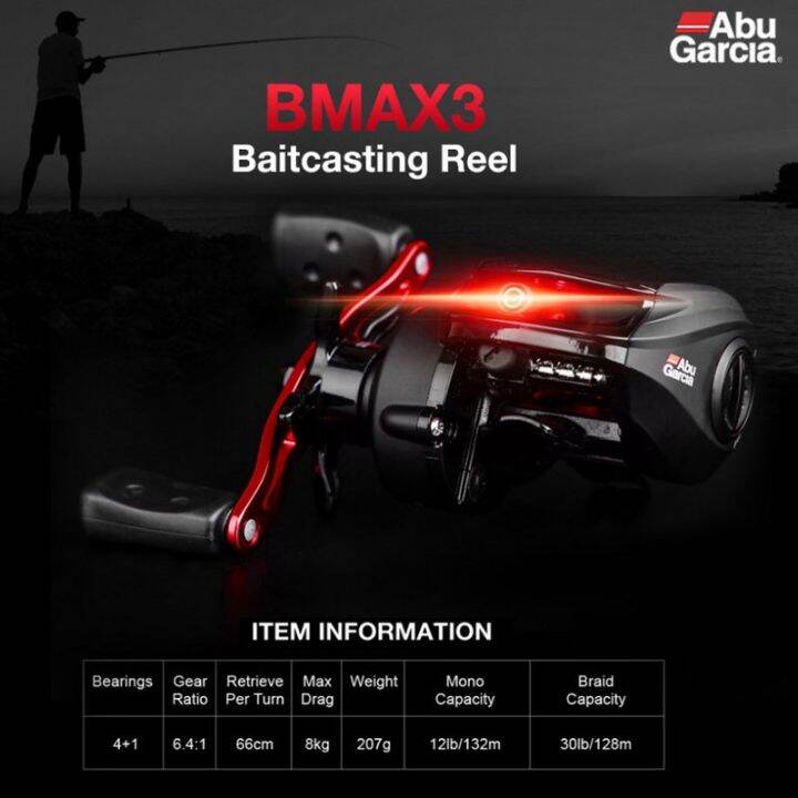 Original Abu Garcia Black Max3 BMAX3 Bait Casting Fishing Reel 6.4:1 8KG Drag | Lazada.co.th
