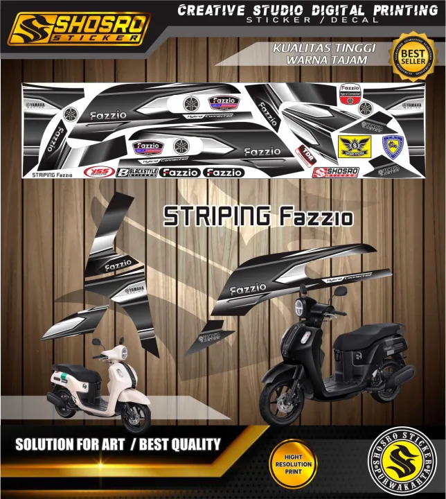 STICKER MOTOR MATIC FAZZIO / STRIPING MOTOR FAZZIO / VARIASI MOTOR NEW FAZZIO 2022 POLET MOTIF ...