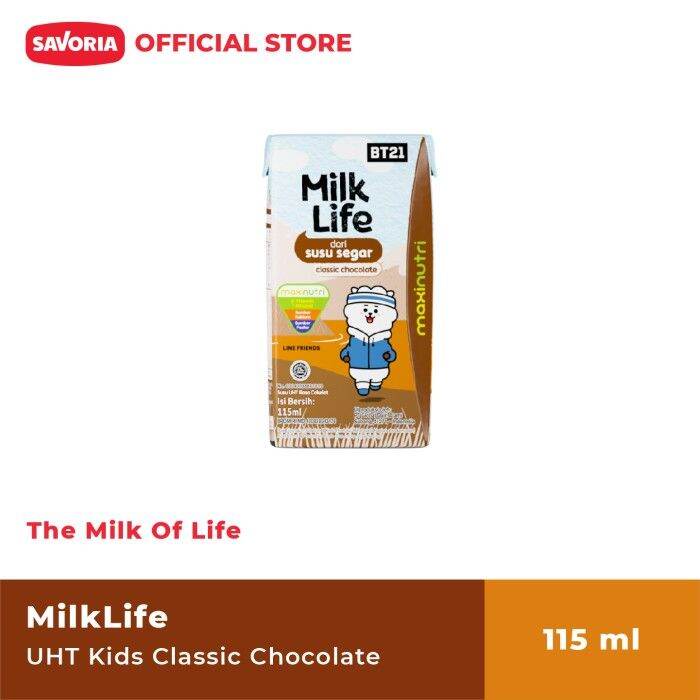 MilkLife UHT Kids Classic Chocolate Milk - Susu Rasa Coklat 115ml ...
