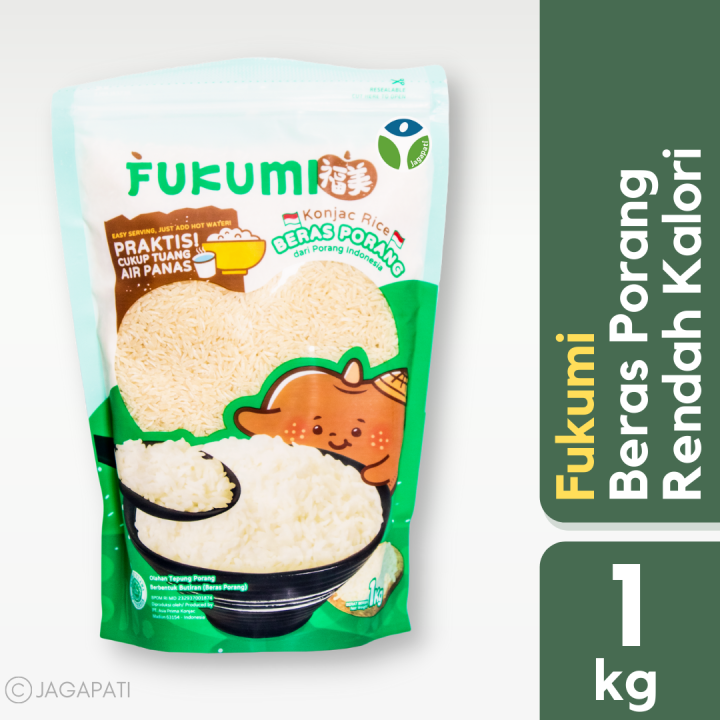 Fukumi - Beras Porang Pouch 1kg - Beras Diet - Rendah Kalori - Praktis ...