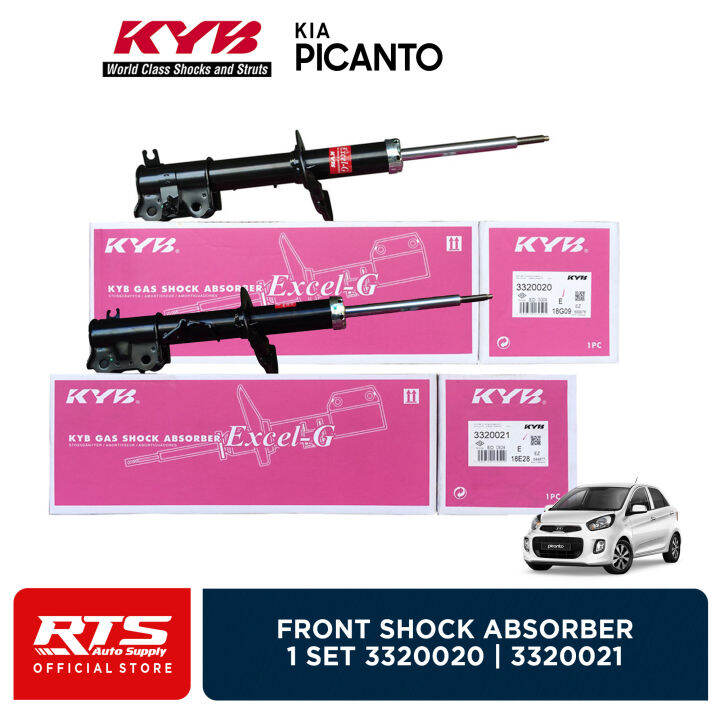 KYB Kayaba Excel G Shock Absorber Kia Picanto 2011 - 2016 Front - 3320020 3320021 | Rear ...