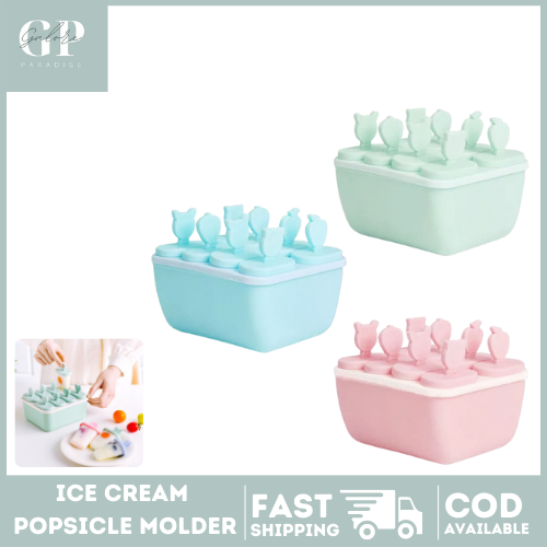 8 Cells Ice Cream Molder Frozen Ice Cream Maker Popsicle molder Lolly ...