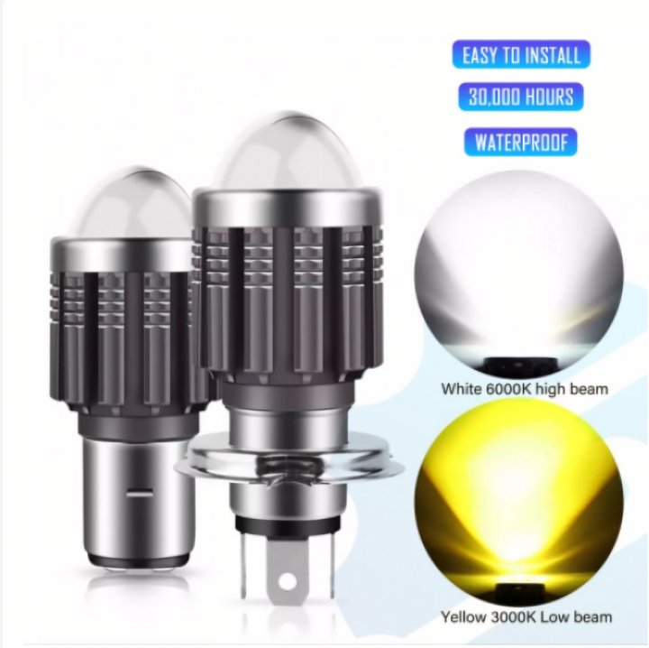 🔥Orfila 1PCS Hallogen Dual Bulb Motorcycle Headlight LED Bulbs H6 H4 ...