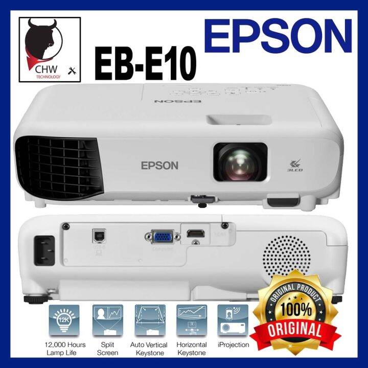 EPSON ORIGINAL MALAYSIA MULTIMEDIA PROJECTOR EB10 EB-E10 | Lazada