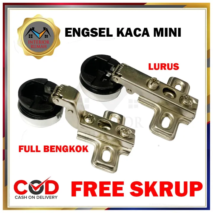 Engsel Sendok Kaca Mini 26 mm / Engsel Pintu Lemari Kaca Mini isi 24 ...