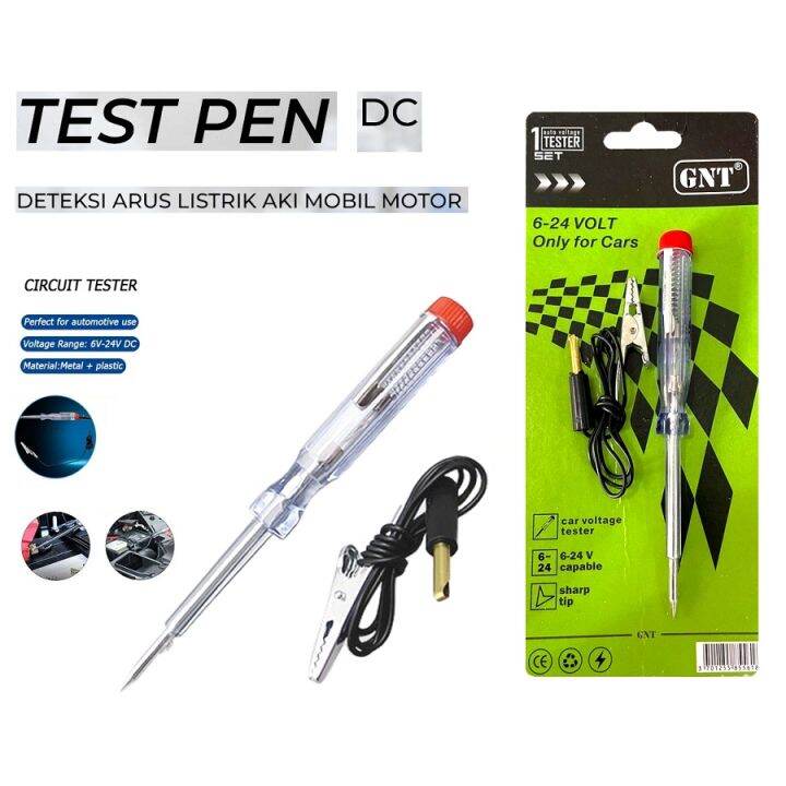 Taspen DC 6-24V Tespen alat bantu cek kelistrikan bengkel motor dan ...