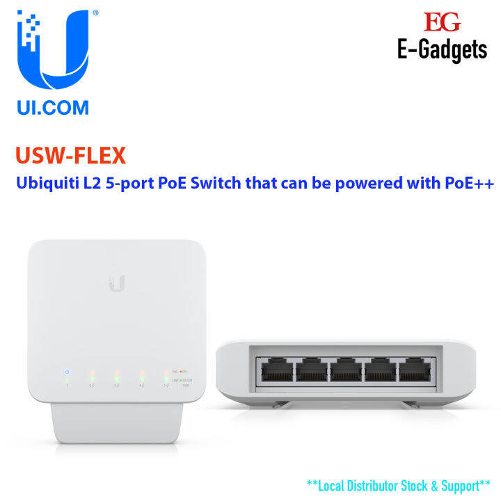 USW-Flex Ubiquiti Switch Flex Flexible five-port, Layer 2 PoE switch ...