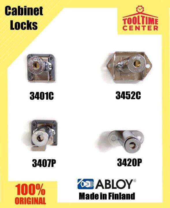 Abloy Cabinet and Push Button Lock Model Available: 3401C, 3420P, 3407C & 3452C Made in Finland ...