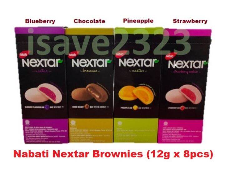 Nabati Nextar Brownies (12g x 8 Pieces) - Chocolate / Pineapple / Strawberry / Blueberry | Lazada
