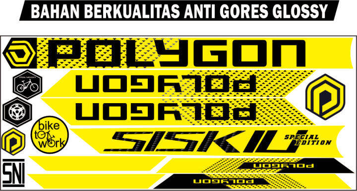 STRIPING POLET POLYGON SEPEDA STICKER SET STRIPING SEPEDA POLYGON ...