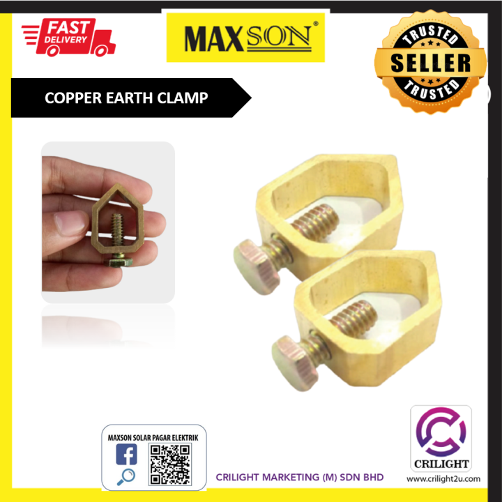 Crilight COPPER EARTH CLAMP untuk penyambung wayar pada cooper earth ...