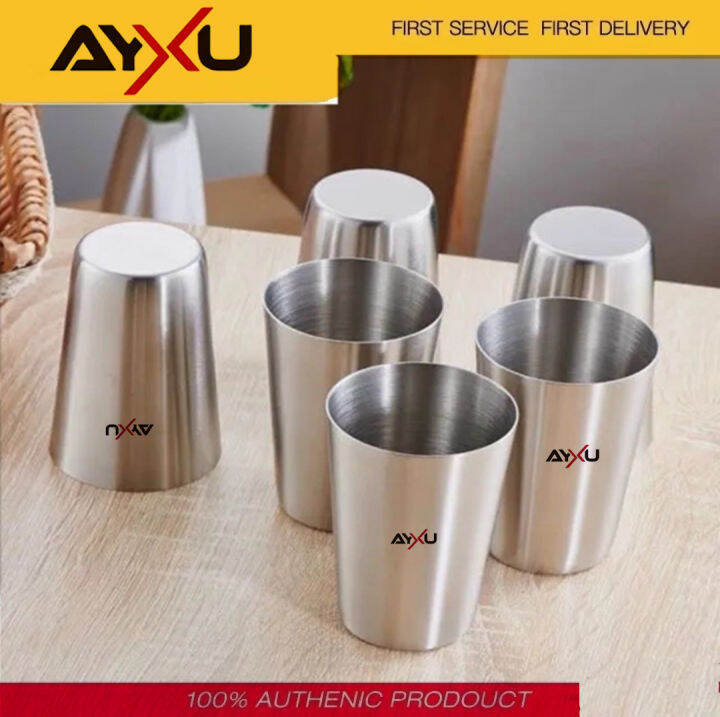 Ayxu 6pcs Stainless Steel Cup Baso - FLASH SALE STAINLESS CUP BASO ...