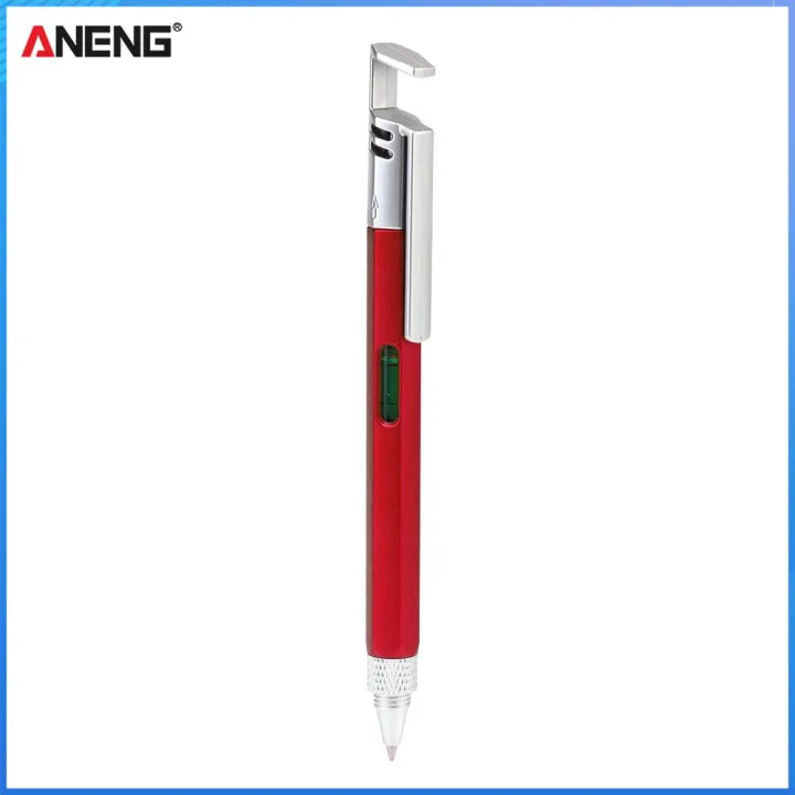 Multi-function Ballpoint Pen Mobile Phone Bracket Screwdriver Level Ruler | Lazada PH