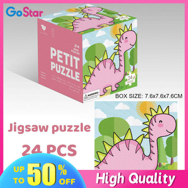GoStar Pink Spinosaurus Jigsaw Puzzle Kids Toy Cartoon Dinosaur Animal ...