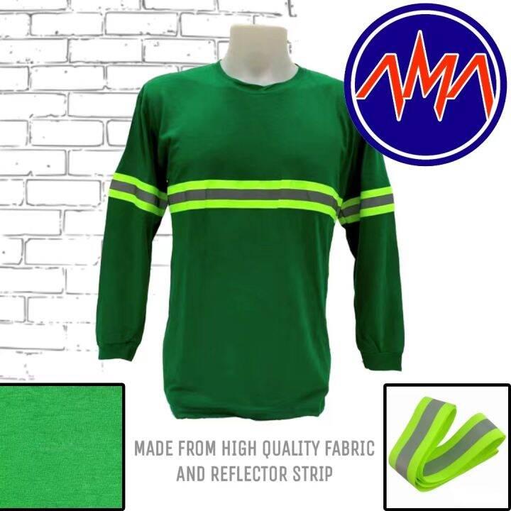 Green Construction Long Sleeve With Reflector For Mens | Lazada PH
