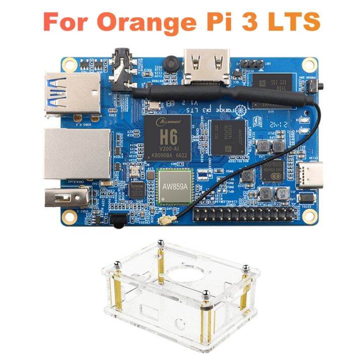 For Orange Pi 3 LTS Development Board+Case H6 2G DDR3 8G EMMC Open Source Board for Android 9.0 ...