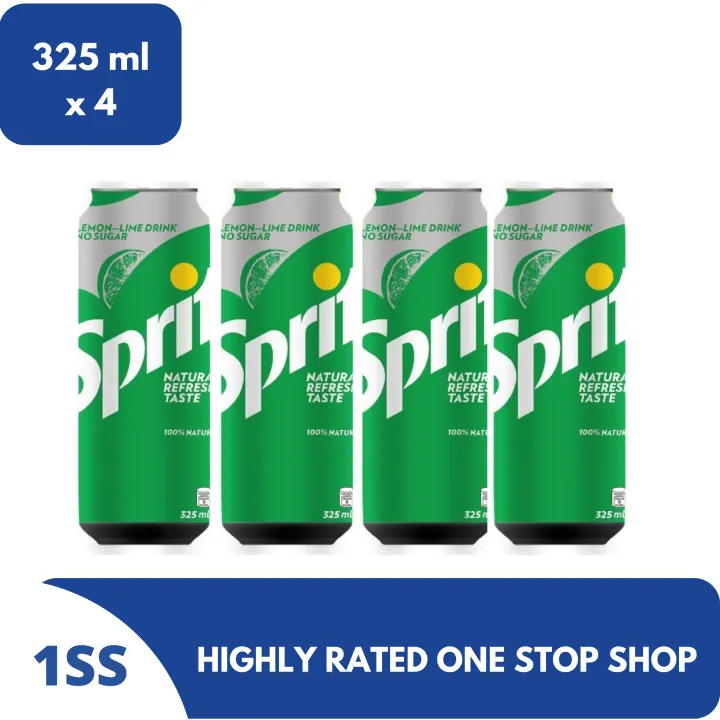 Sprite Zero Can Lemon-Lime Drink, 325ml set of 4 | Lazada PH