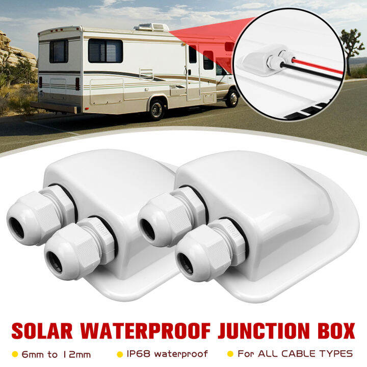 Marine Waterproof ABS Solar Double Twin Cable Entry Gland Curved Cable ...