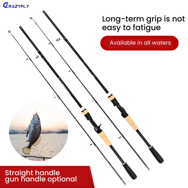 Crazyfly Portable Fishing Rod Super Hard Spinning/Casting Raft Rod With ...