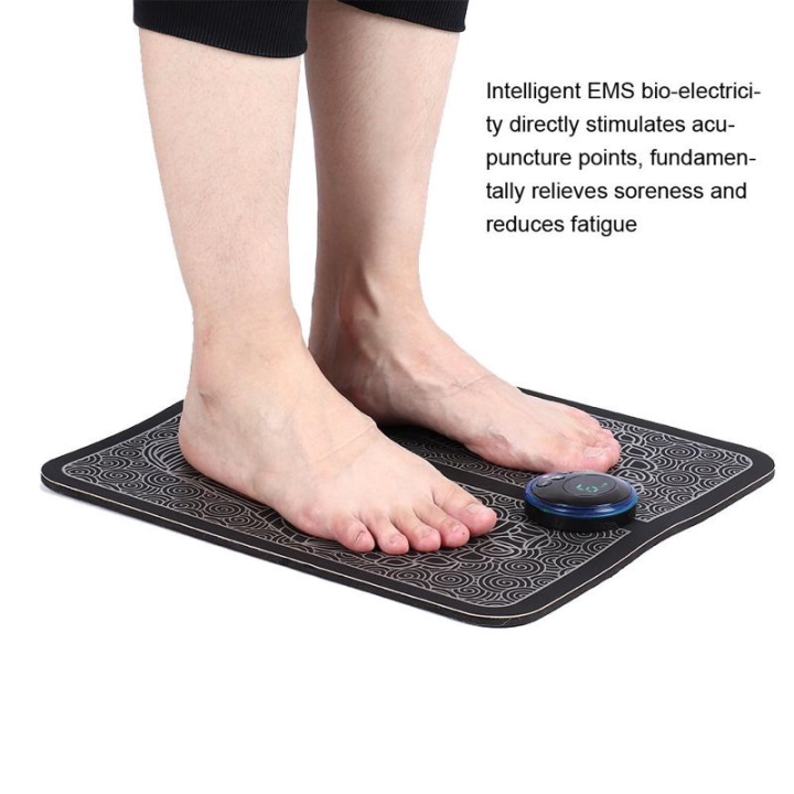 Electric Ems Foot Massage Pad Feet Acupuncture Stimulator Massager