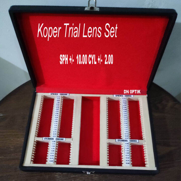 COVER BOX Trial Lens Set Alat Priksa Mata Manual kartu Jaeger Snellen ...
