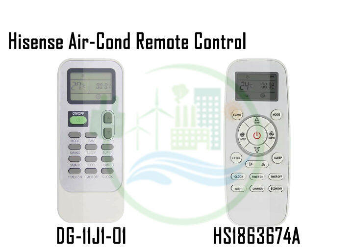 HISENSE INVERTER AIR COND REMOTE CONTROL (HS1863674A / DG11L1-01) | Lazada