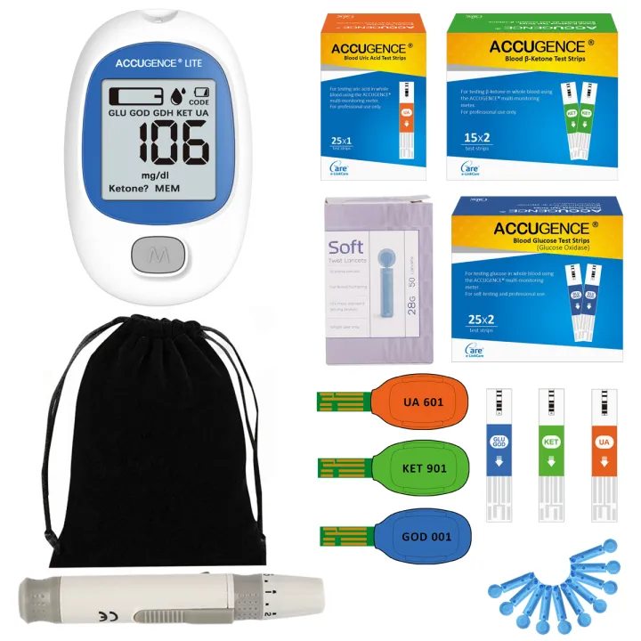Glucometer Kit with 3in1 Multifunctional Blood Glucose Meter. 50/100pcs ...
