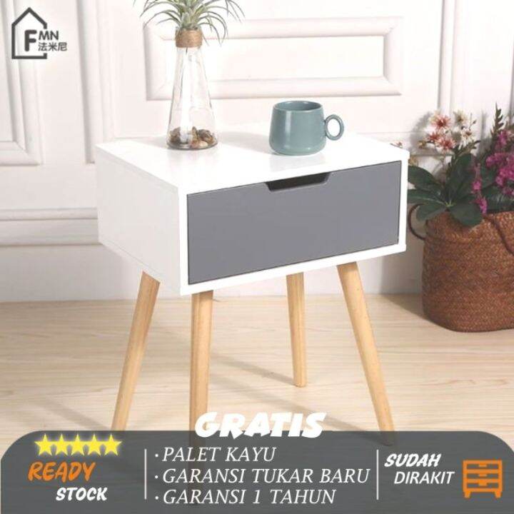 Meja Nakas Minimalis 1 Laci (NL 13) Meja Kamar Meja Kosmetik Beside ...