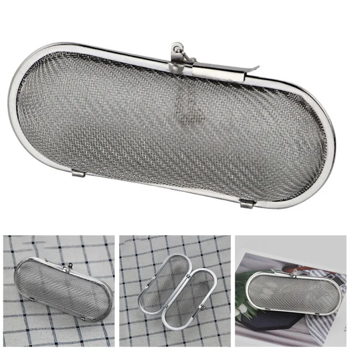 Tea Cage Reusable Stainless Steel Mesh Tea Balls Long Mesh Tea Cage ...