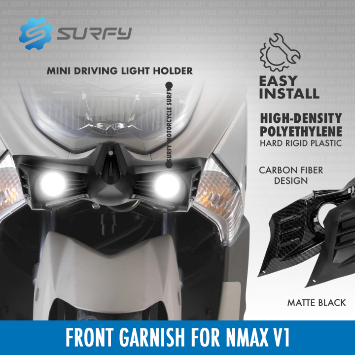 Nmax v1 Winglet Airscoop Head Light Cover Garnish Mini Driving Light ...