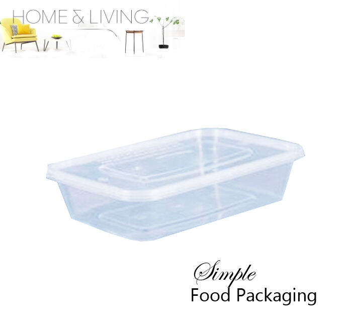300pcs - Rectangular Microwavable Container 500ml | Lazada PH