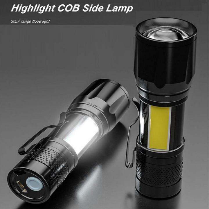 Zoom Focus Penlight Mini Led Flashlight Built In Battery Torch Lamp ...