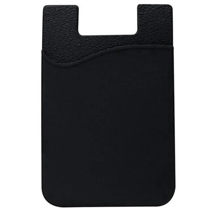 JEDX เคสยึดซิลิโคนเทปกาวกระเป๋าเงินสำหรับโทรศัพท์มือถือ-สีดำ | Lazada.co.th